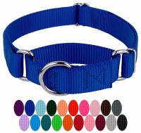 China Martingale Soft Nylon Dog Collar Comfortable Skin Friendly With Quick Snap Buckle for sale