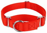 China 2 Layers Soft Nylon Dog Collar Comfortable Martingale Loop For Dog Walking for sale
