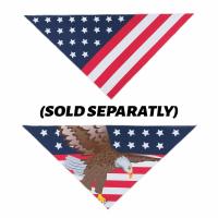 China All Seasons Polyester Dog Collar Buckle Type Customized American Flag Design for sale