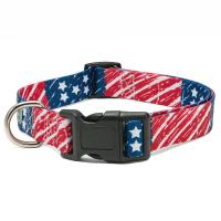 China Durable Soft Nylon Dog Collar Quick Release Plastic Buckle Heavy Duty Zinc Alloy D Ring for sale