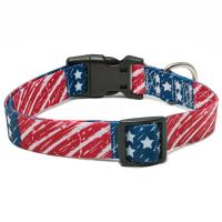 China Durable Soft Nylon Dog Collar Quick Release Plastic Buckle Heavy Duty Zinc Alloy D Ring for sale