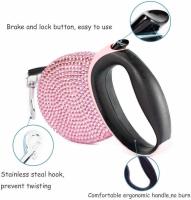 China 10 FT Retractable Dog Leash , Bling Smooth Retracting Extendable Dog Lead For All Breed for sale