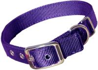 China Double Thick Nylon Dog Collars With Brushed Hardware Finish Easy Cleaning for sale