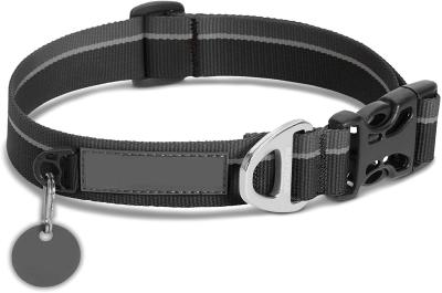 China Sturdy Soft Nylon Adjustable Dog Collars Long Lasting Wear Security Different Sizes for sale