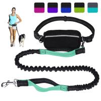 China Flexible Long Extendable Dog Lead Comfortable Hands Free With Dual Handles for sale