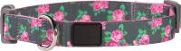 China Polyester Webbing Soft Nylon Dog Collar , Garden Pattern Cute Puppy Collars for sale