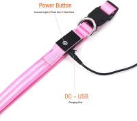 China Safety Seen LED Dog Collar USB Rechargeable Multifuctional For Dogs Walking Training for sale