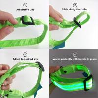 China LED Illuminated Illuminated Dog Collar Various Colors Long Working Hours for sale
