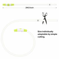 China Multiple Colors Waterproof Glow In The Dark Dog Collar 27.5 Inch 70cm Length for sale