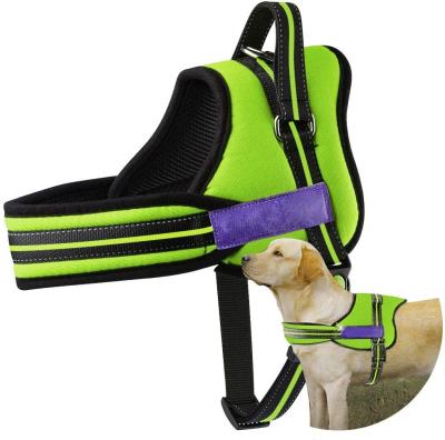 China Comfortable Mesh Nylon Dog Harness Lightweight Easy On And Off Reflective Vest for sale