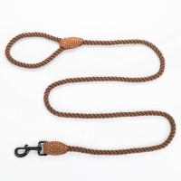 China Soft Cotton Fabric Handmade Leather Dog Leads Eco Friendly Customized Logo for sale