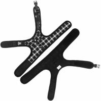 China Cute British Style Soft Fabric Cat Harness Collar for sale