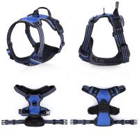 China Oxford Soft Pet Vest Nylon Dog Harness Easy Cleaning With Reflective Strap for sale