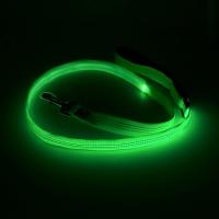 China Customized Color LED Dog Leash , Glow In The Dark Dog Leash Light Up At Night for sale