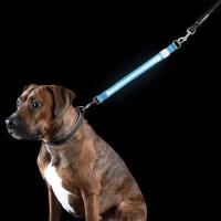 China Multiple Color LED Light Up Dog Leash , Dog Seat Belt Clip For Outdoor Travel for sale