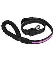 China Nylon Rechargeable LED Light Up Dog Leash 47.2 - 59 Inches With Micro USB Cable for sale
