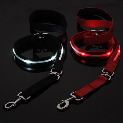 China Waterproof LED Dog Leash Premium Nylon High Safety Extra Long 51 Inches for sale