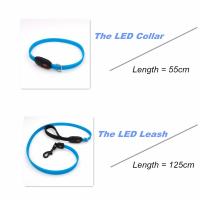 China Night Walking Safety Light Up Dog Collar , USB Rechargeable LED Dog Collar for sale