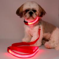 China 3 Modes Adjustable LED Dog Collar USB Rechargeable , Light Up Christmas Dog Collar for sale