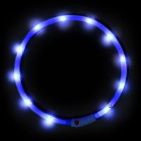 China Comfortable LED Dog Collar USB Rechargeable , Pet Glow Collars Flexible 360 Degree Visibility for sale