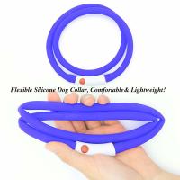 China Silicone Cuttable Nite Glow Dog Collar USB Rechargeable For Small Medium Large Dogs for sale