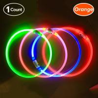 China TPU Cuttable LED Dog Collar USB Rechargeable , LED Reflective Dog Collar 6 Colors Available for sale