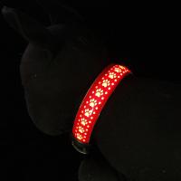 China Adjustable LED Dog Collar USB Rechargeable Customized For Dog Cat Night Safety for sale