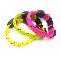 China Nyon USB Rechargeable LED Dog Collar With Buckle 4-6 Hours Working Hour for sale
