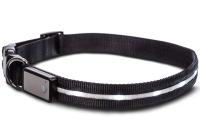 China Reflective LED Dog Collar USB Rechargeable Water Resistant Running Over 8 Hours for sale