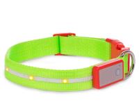 China Reflective LED Dog Collar USB Rechargeable Water Resistant Running Over 8 Hours for sale