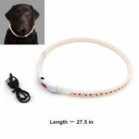 China Christmas Pattern Light Up LED Safety Collars For Dogs Comfortable To Wear for sale