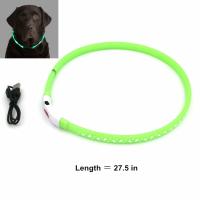 China Christmas Pattern Light Up LED Safety Collars For Dogs Comfortable To Wear for sale