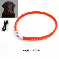 China Christmas Pattern Light Up LED Safety Collars For Dogs Comfortable To Wear for sale