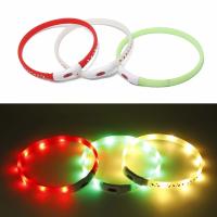 China Christmas Pattern Light Up LED Safety Collars For Dogs Comfortable To Wear for sale
