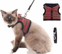 China Soft Mesh Escape Proof Cat Vest Harness Adjustable for sale