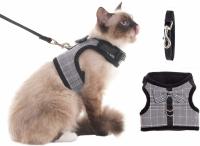 China Soft Mesh Escape Proof Cat Vest Harness Adjustable for sale