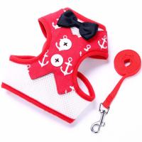 China Bow Knot Bowtie Dog Harness Cat Vest Adjustable Breathable Mesh Escape Proof for sale