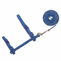 China Cat Harness Collar with Leash Set - Fashion Design with  Hand-made Fabric for sale