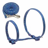 China Cat Harness Collar with Leash Set - Fashion Design with  Hand-made Fabric for sale