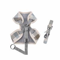 China 100% Cotton Cat Harness Collar With Comfortable Breathable Air Mesh Liner for sale