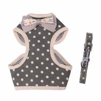 China 100% Cotton Cat Harness Collar With Comfortable Breathable Air Mesh Liner for sale
