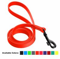 China Biothane Waterproof Dog Leash , 4' 6' Dog Training Leash With Black Hardware for sale