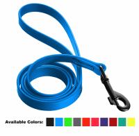 China Biothane Waterproof Dog Leash , 4' 6' Dog Training Leash With Black Hardware for sale
