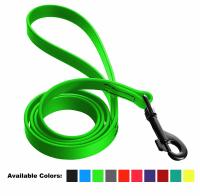 China Biothane Waterproof Dog Leash , 4' 6' Dog Training Leash With Black Hardware for sale