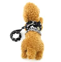 China Puppy Cat Harness Collar Small Girl Dog Dots Vest With Leash Mesh Padded Breathable for sale
