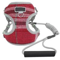 China Small Dog Cat Harness Collar 3.5ft Leash Set With Inner Air Mesh Padded for sale