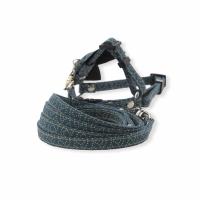 China Fish Charm Cat Harness Collar Leash Set Total Length 47.2 Inches Fashionable Design for sale