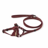 China Wave Patterned Fabric Cat Harness Collar , Comfortable Outdoor Cat Collar for sale