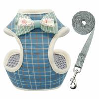 China Cute Bow Tie Cat Harness Collar , Cat Harness And Leash Set For Outdoor Walking for sale