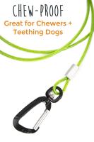 China Waterproof Chew Proof Dog Leash 6' Cable Lead Steel Braided Cord With Padded Handle for sale